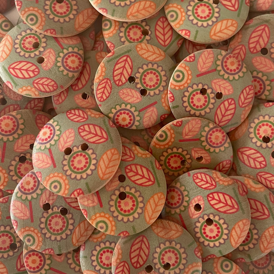 Wooden Printed Buttons - Large – Craft Queen