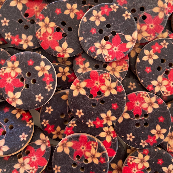 Wooden Printed Buttons - Large – Craft Queen