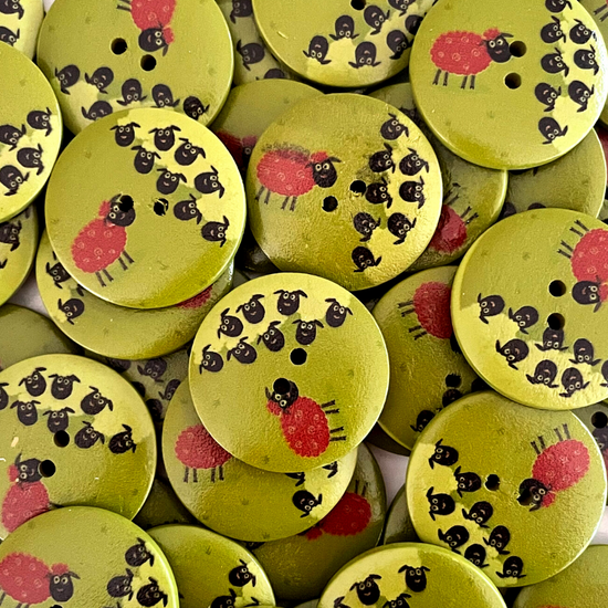 Wooden Printed Buttons - Large – Craft Queen